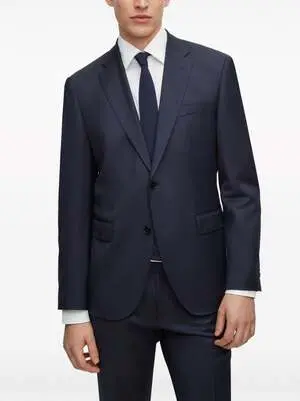 BOSS Single-breasted Fitted Blazer - Blue