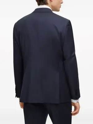 BOSS Single-breasted Fitted Blazer - Blue