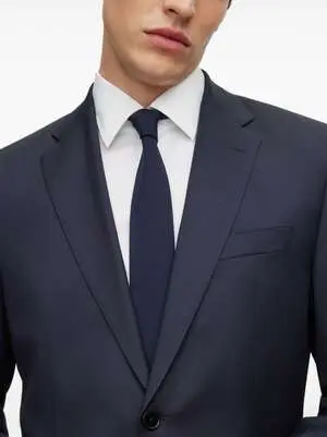 BOSS Single-breasted Fitted Blazer - Blue