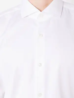BOSS Long-sleeved Stretch-cotton Shirt - White