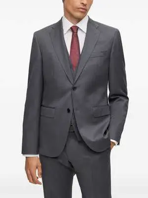 BOSS Single-breasted Fitted Blazer - Grey