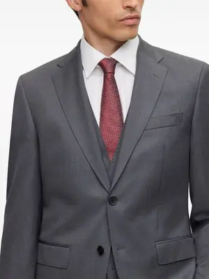 BOSS Single-breasted Fitted Blazer - Grey