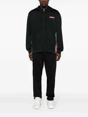 Adidas Logo-embroidered Zipped Hoodie