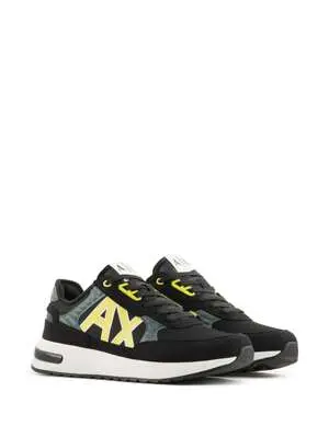 Armani Exchange Logo-print Low-top Sneakers - Black