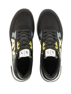 Armani Exchange Logo-print Low-top Sneakers - Black