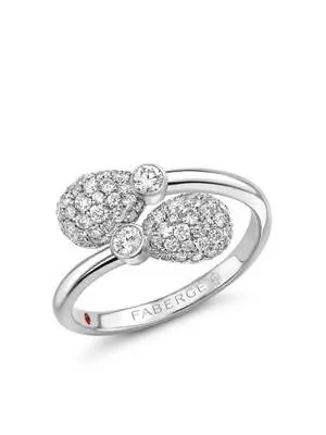 Faberge 18kt White Gold Emotion Diamond Ring - Silver