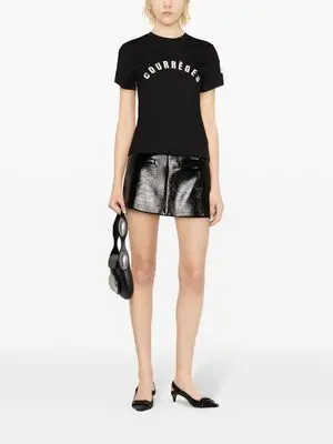COURREGES Straight Fit T-shirt - Black