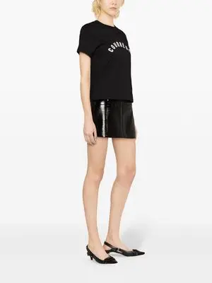 COURREGES Straight Fit T-shirt - Black