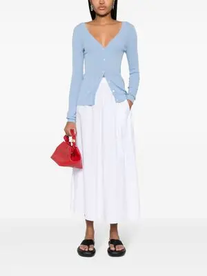 P.a.r.o.s.h Ribbed-knit Cardigan - Blue