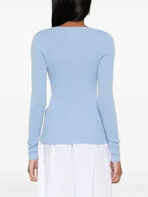 P.a.r.o.s.h Ribbed-knit Cardigan - Blue