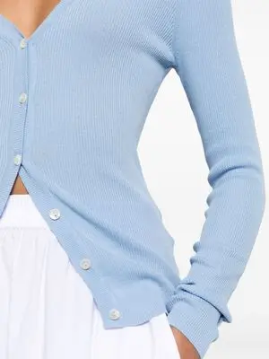P.a.r.o.s.h Ribbed-knit Cardigan - Blue