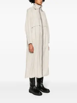 Brunello Cucinelli Suede Hooded Trench Coat
