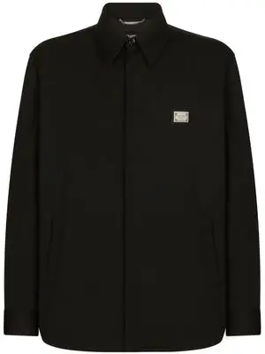 Dolce & Gabbana Logo-plaque Shirt Jacket - Black