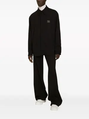 Dolce & Gabbana Logo-plaque Shirt Jacket - Black