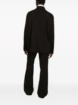 Dolce & Gabbana Logo-plaque Shirt Jacket - Black