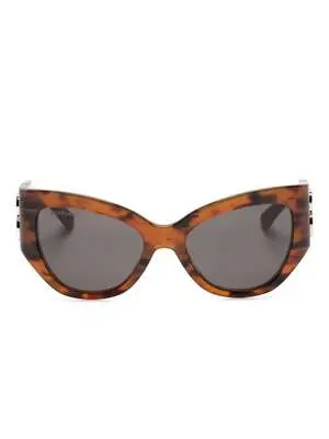 Balenciaga Logo Sunglasses - Brown
