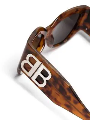 Balenciaga Logo Sunglasses - Brown