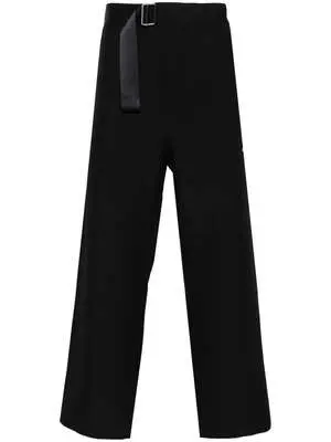 OAMC Belted Cotton Straight-leg Trousers