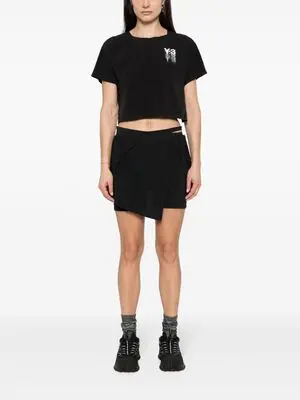 Y3 Logo-printed Mesh Skort