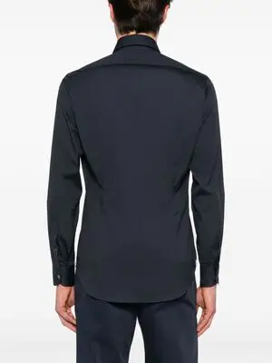 Eleventy Pointed-collar Shirt - Blue
