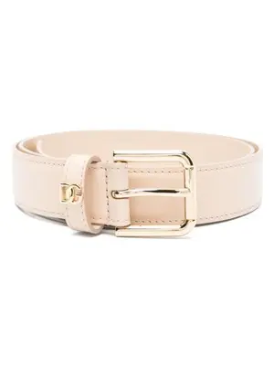 DOLCE & GABBANA Dolce & Gabbana Logo-Lettering Leather Belt