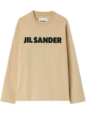 JIL SANDER Logo T-shirt - Brown