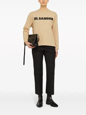 JIL SANDER Logo T-shirt - Brown