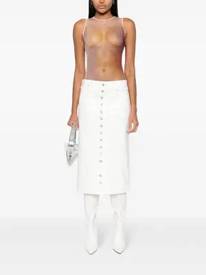 COURREGES Aura Tulle Bodysuit - Neutrals