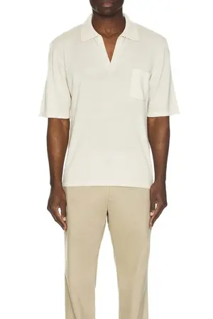 Saint Laurent Polo Manches Courtes In Black