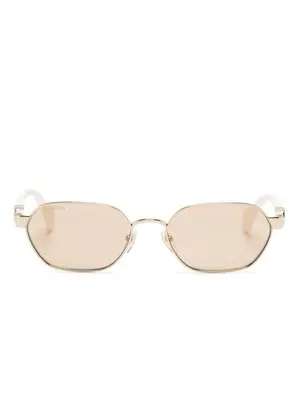 Gucci Gucci Eyewear Geometric-Frame Sunglasses Neutrals