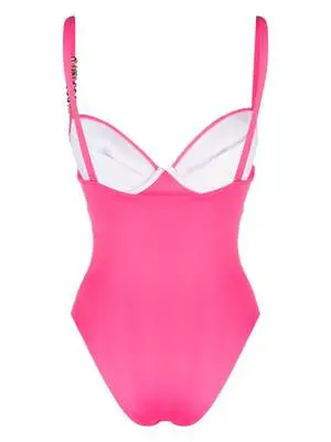 Moschino Plaque Belted Swimsuit