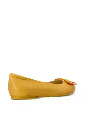 Hogan H661 Patent-leather Ballerina Shoes - Yellow