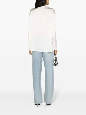 TOM FORD Band-collar Satin Blouse