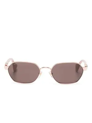 Gucci Oval-frame Sunglasses - Gold