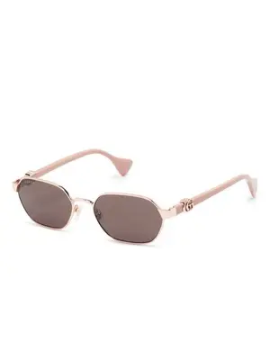 Gucci Oval-frame Sunglasses - Gold