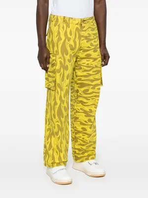 ERL Abstract-print Cargo Pants - Yellow