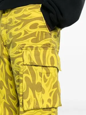 ERL Abstract-print Cargo Pants - Yellow