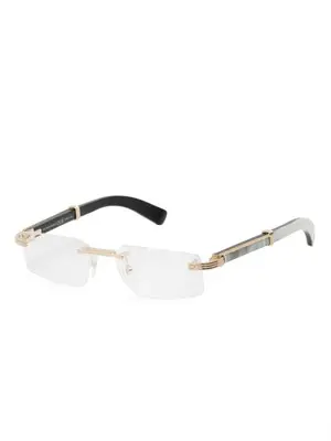 Cartier Rimless Rectangle-frame Glasses - Grey