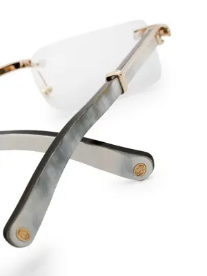 Cartier Rimless Rectangle-frame Glasses - Grey
