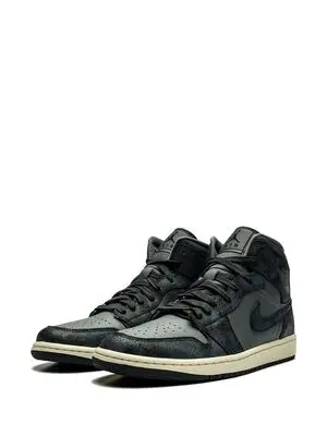 JORDAN Air 1 Mid Distressed Smoke Sneakers - Grey