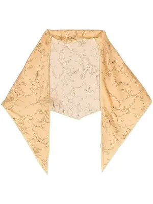 Fabiana Filippi Graphic-print Silk Scarf - Yellow