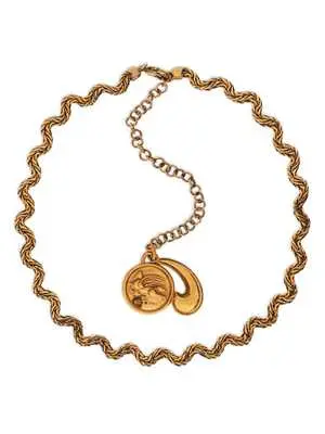 Etro Logo-charm Chain Necklace - Gold