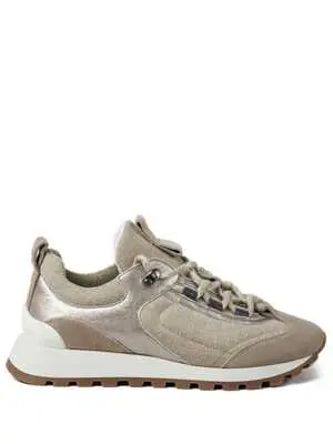 Brunello Cucinelli Panelled Lace-up Sneakers