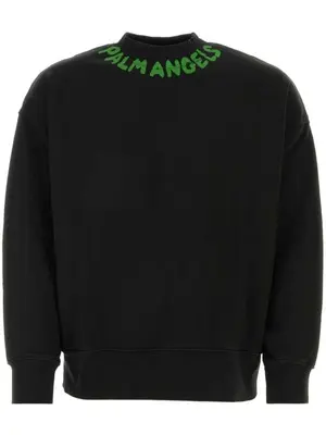 Palm Angels Logo-print Sweatshirt - Black