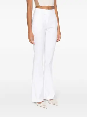 GENNY Twill Flared Trousers - White