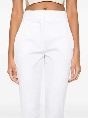 GENNY Twill Flared Trousers - White