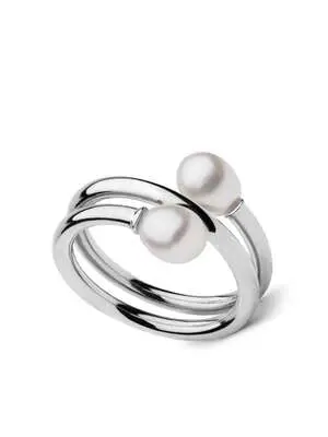 AUTORE MODA 9kt Gold Camille Pearl Ring - White