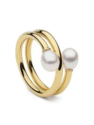 AUTORE MODA 9kt Yellow Camille Pearl Ring - Gold