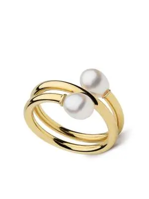 AUTORE MODA 9kt Yellow Camille Pearl Ring - Gold