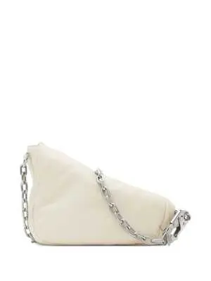 Burberry Small Knight Leather Shoulder Bag - Neutrals